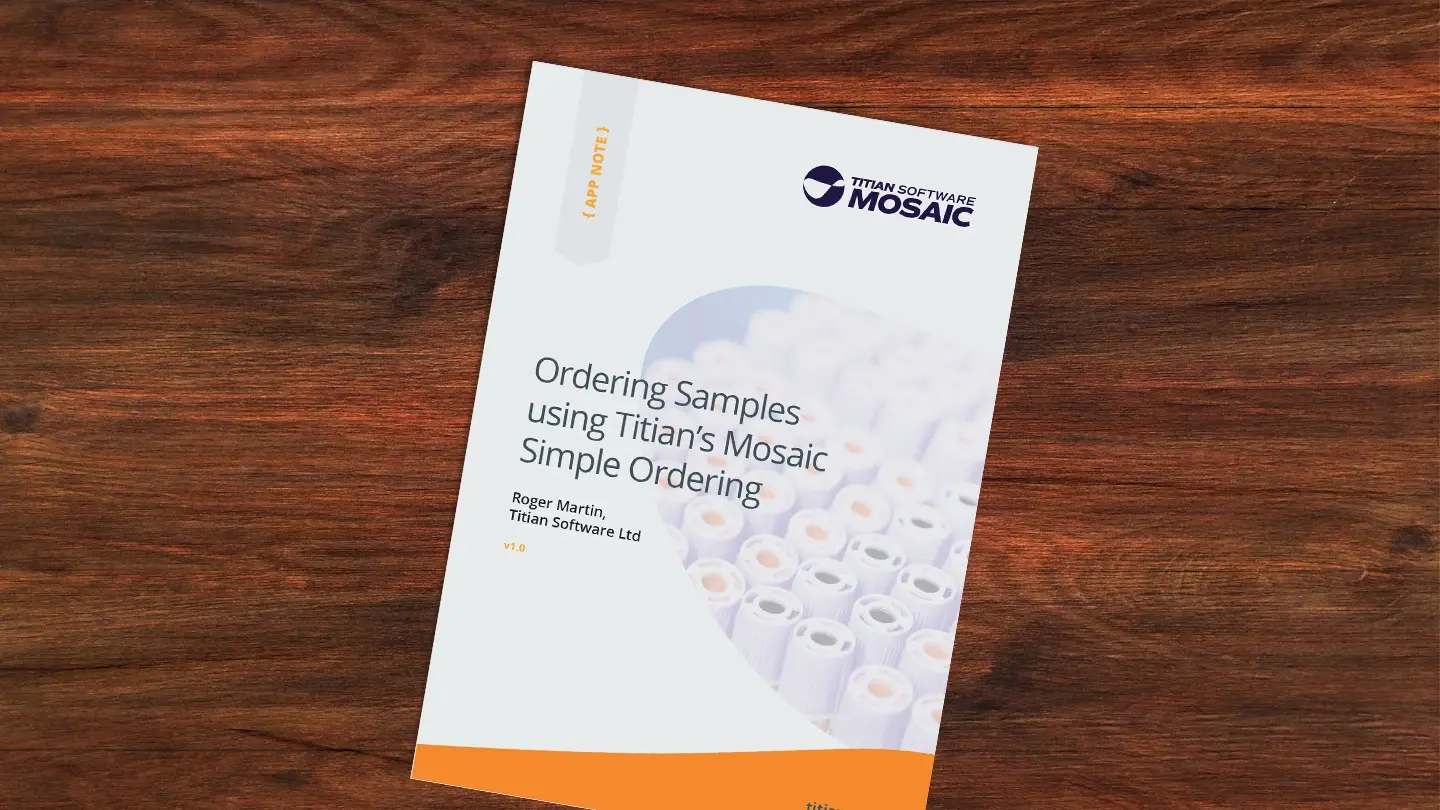 App Note: Ordering Samples using Titian’s Mosaic Simple Ordering